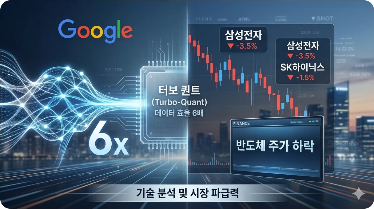 구글 터보 퀀트(Turbo-Quant)란? 데이터 효율 6배의 기적 삼전주가 출렁